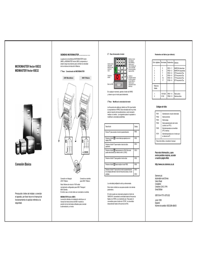 Micromaster Vector 6se32 | PDF | Señal analoga | Electromagnetismo