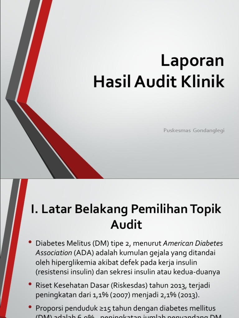 Audit Klinis DM PKM Gondanglegi | PDF