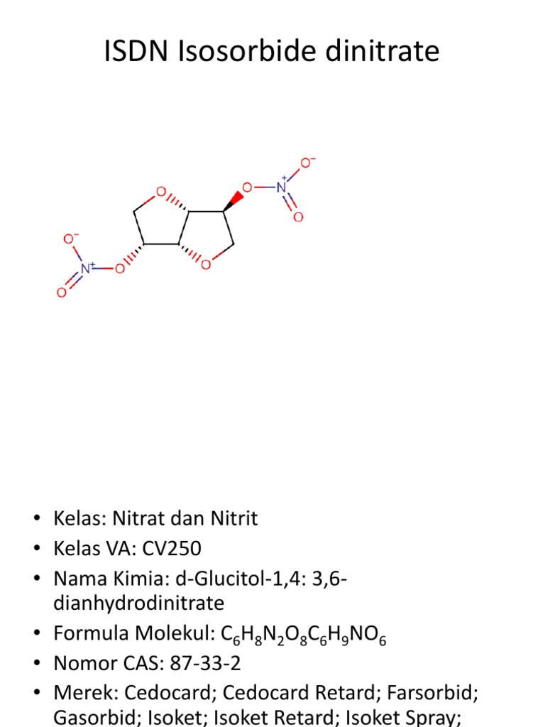 Isosorbide Dinitrate: Indikasi dan Dosis | PDF | Kesehatan Holistik ...