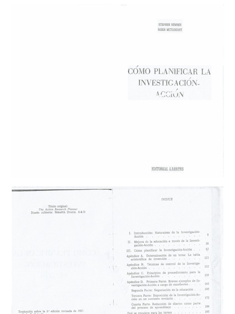 Kemmis & McTaggart - Cómo Planificar La Investigación Acción | PDF