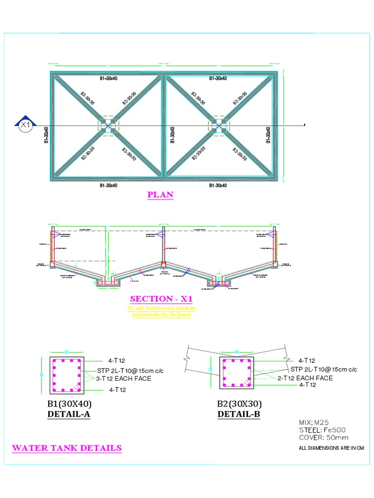 Proposed Reinforcement Plan and Section Details for Concrete Beams and ...