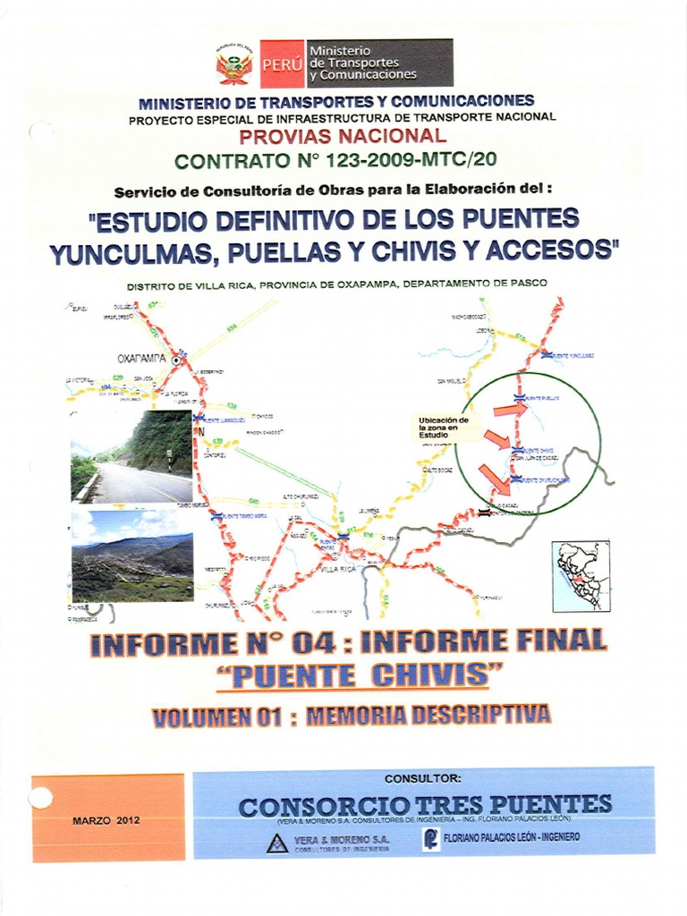 Puente Chivis - Vol. 01 - Memoria Descriptiva PDF | PDF