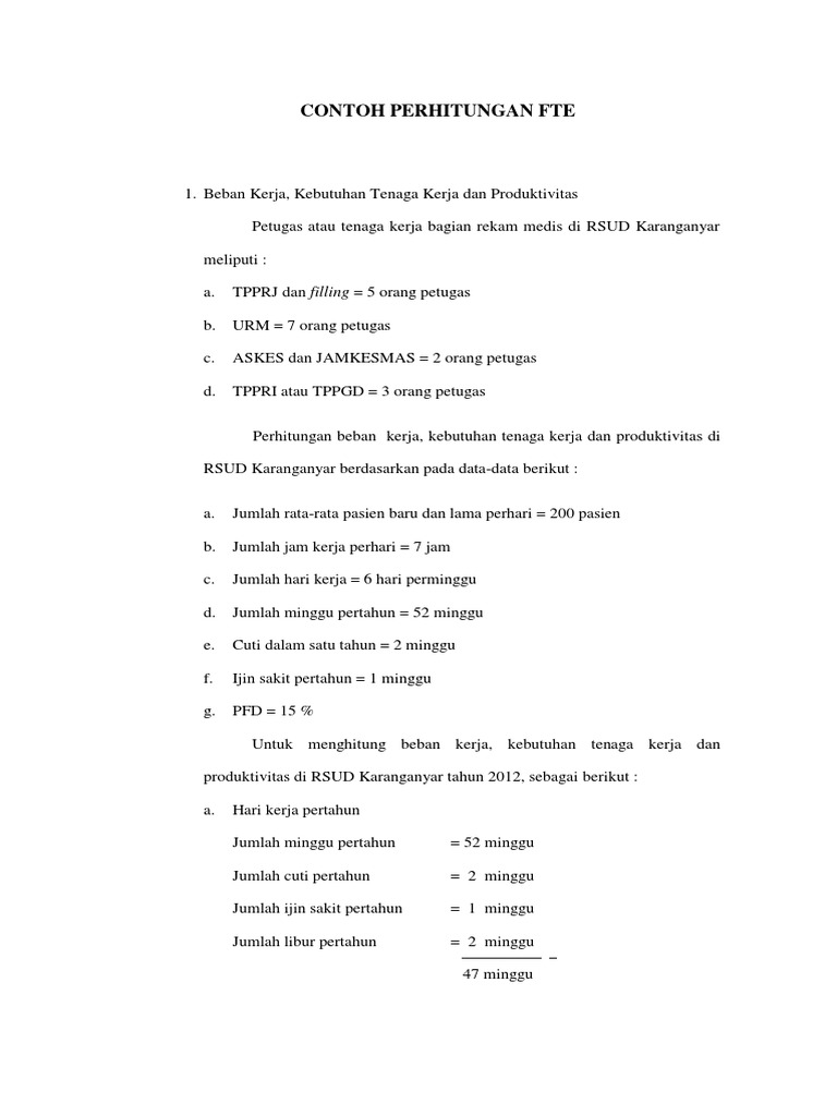 Contoh FTE | PDF