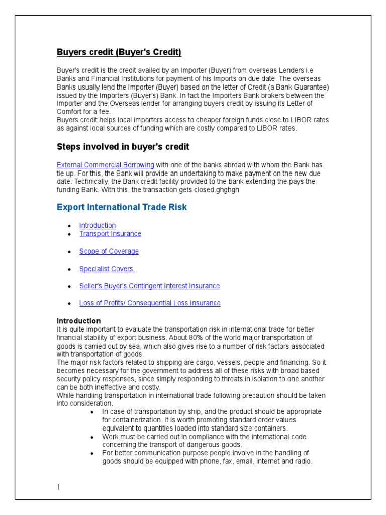 NTF | PDF | Letter Of Credit | Bill Of Lading