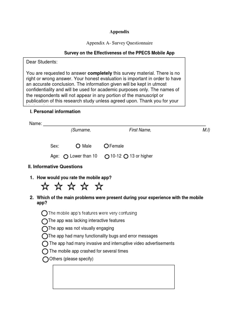 Adopted Questionnaire Business Stat | PDF | Mobile App | Questionnaire