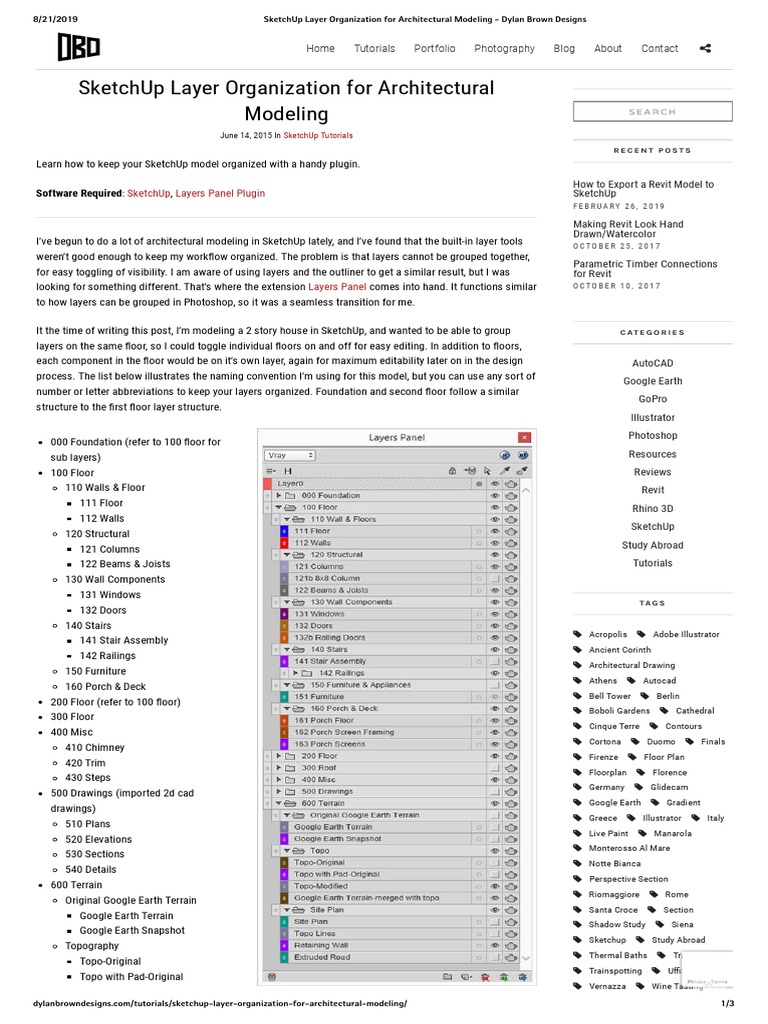 Organizing Layers in SketchUp Models | PDF | Sketch Up | Autodesk Revit