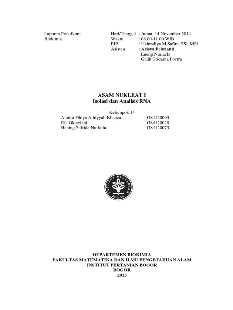 Format Laporan IPB | PDF