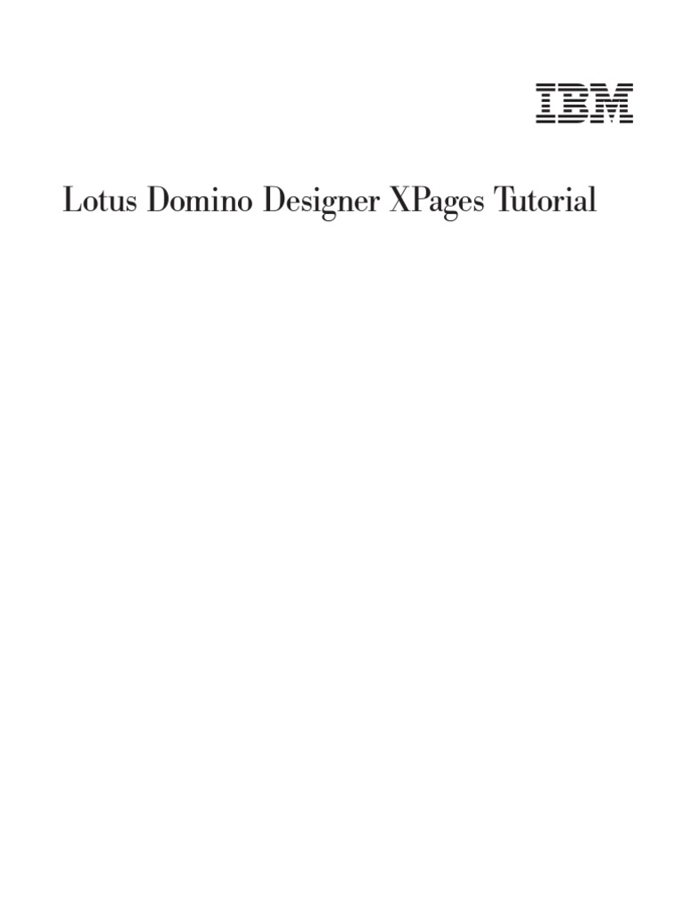 Lotus Domino Designer Xpages Tutorial Pdf Ibm Notes Computer Engineering 