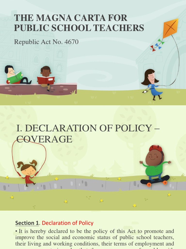 The Magna Carta For Public School Teachers | PDF | Cost Of Living | Teachers