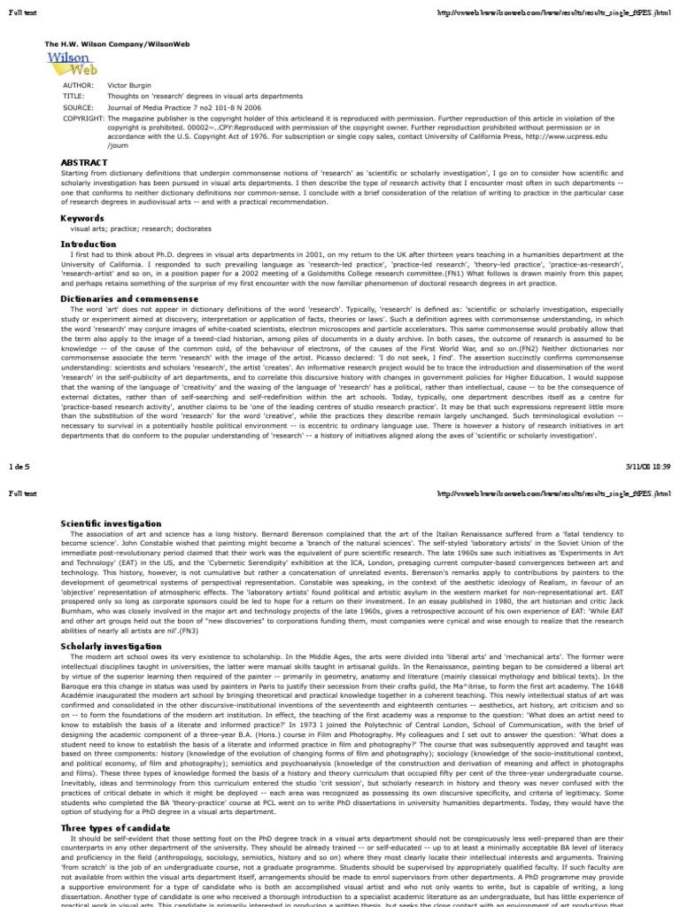 The H.W. Wilson Company/Wilsonweb | PDF | Doctor Of Philosophy | Thesis