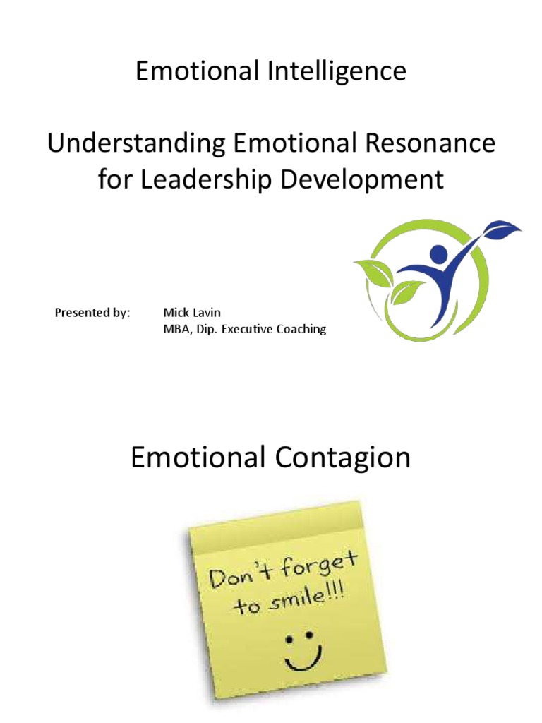 Emotional Intelligence Understanding Emotional Resonance For Leadership ...