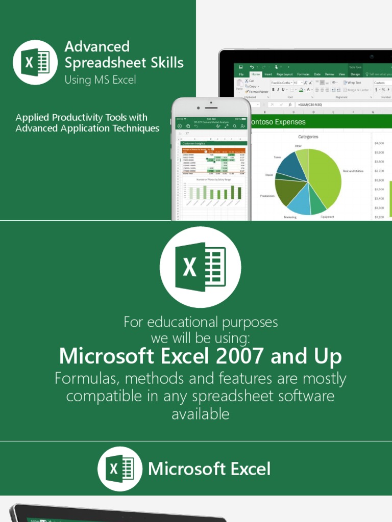 Intro To MS Excel, Functions, Formula, Manipulating Data | PDF | Spreadsheet | Microsoft Excel