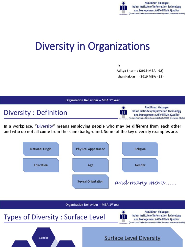 Understanding Diversity in Organizations | PDF | Discrimination ...