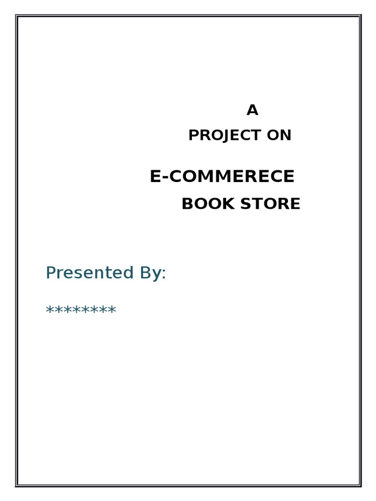 E Commerece Presented By Pdf
