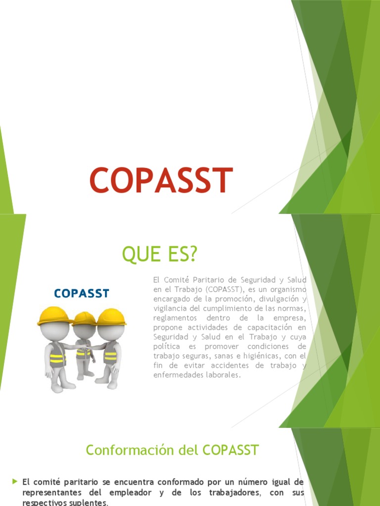 Funciones del COPASST en Seguridad Laboral | PDF | Seguridad y salud ...