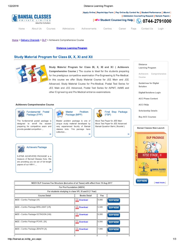 Bansal Distance Learning Program | PDF | Technology & Engineering