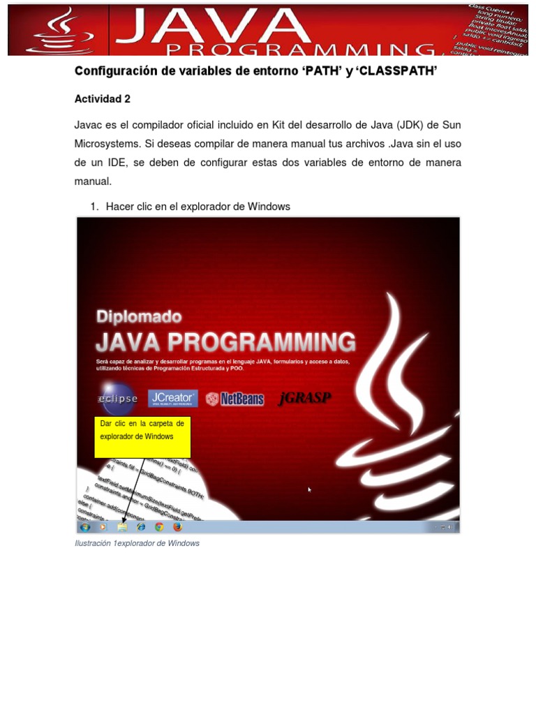 Actividad 2 Configuraci+ N de Variables de Entorno | PDF | Point and Click | Ventana (informática)