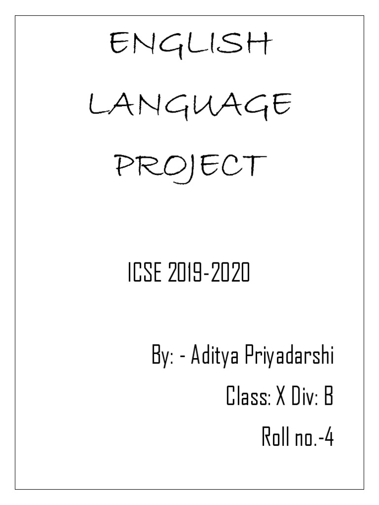 English Language Project PDF | PDF