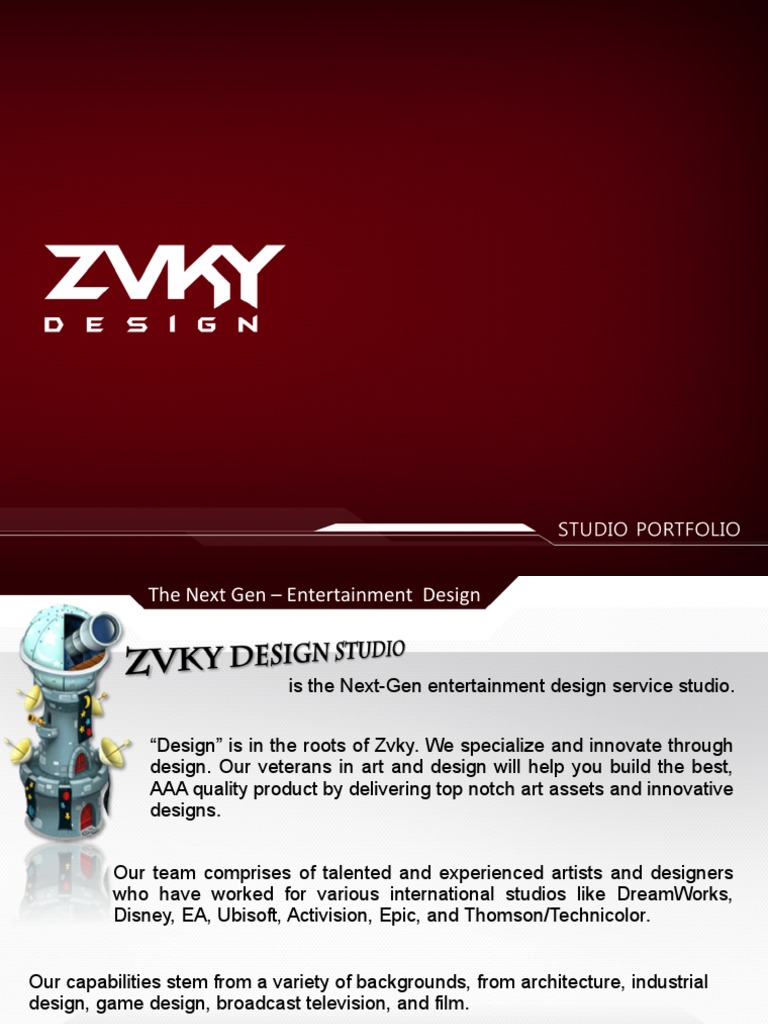 Zvky - Next-Gen entertainment design studio | PDF
