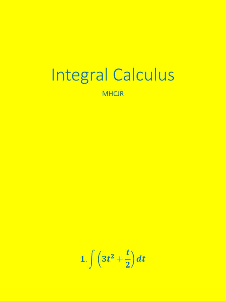 Integral Calculus | PDF | Equations | Thermometer