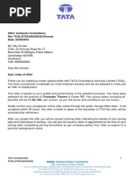 TCS - OfferLetter | PDF | Insurance | Compensation And Benefits