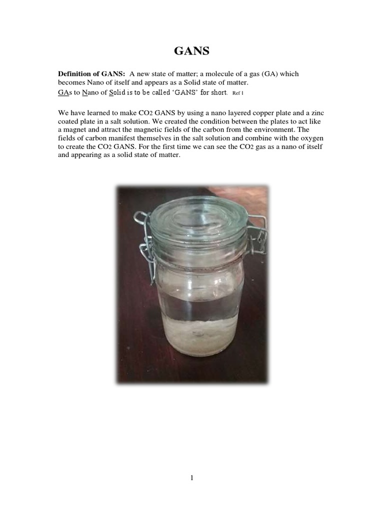 What Is Gans | PDF | Gases | Matter