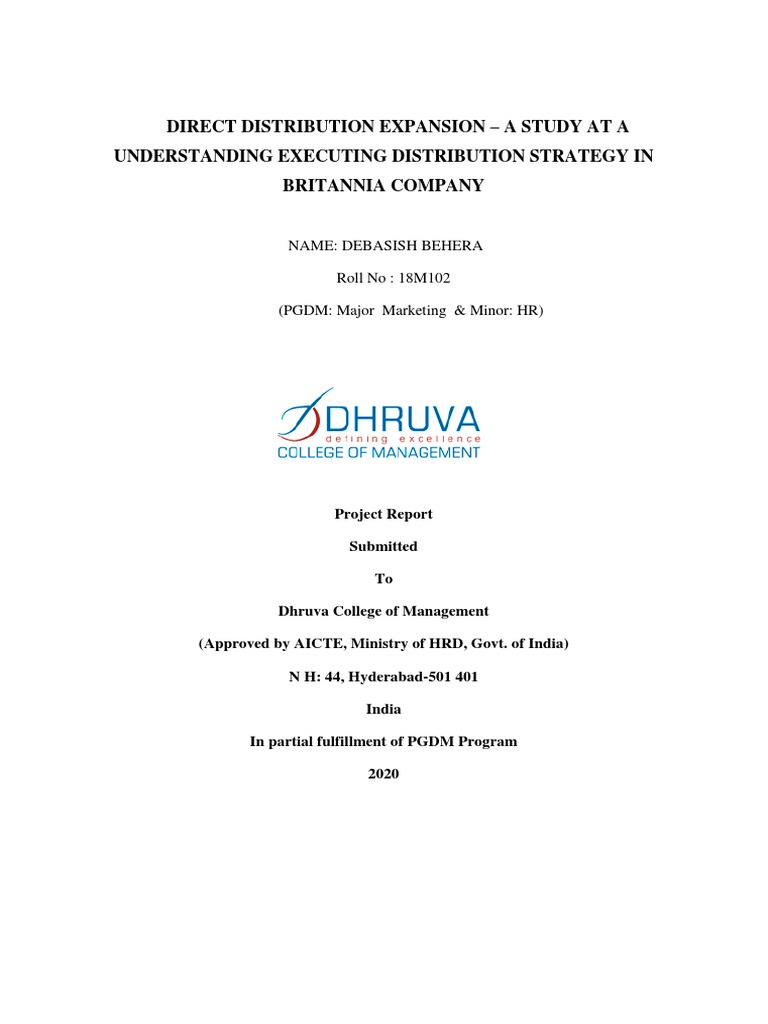 Direct Distribution Expansion - A Study at A Understanding Executing ...