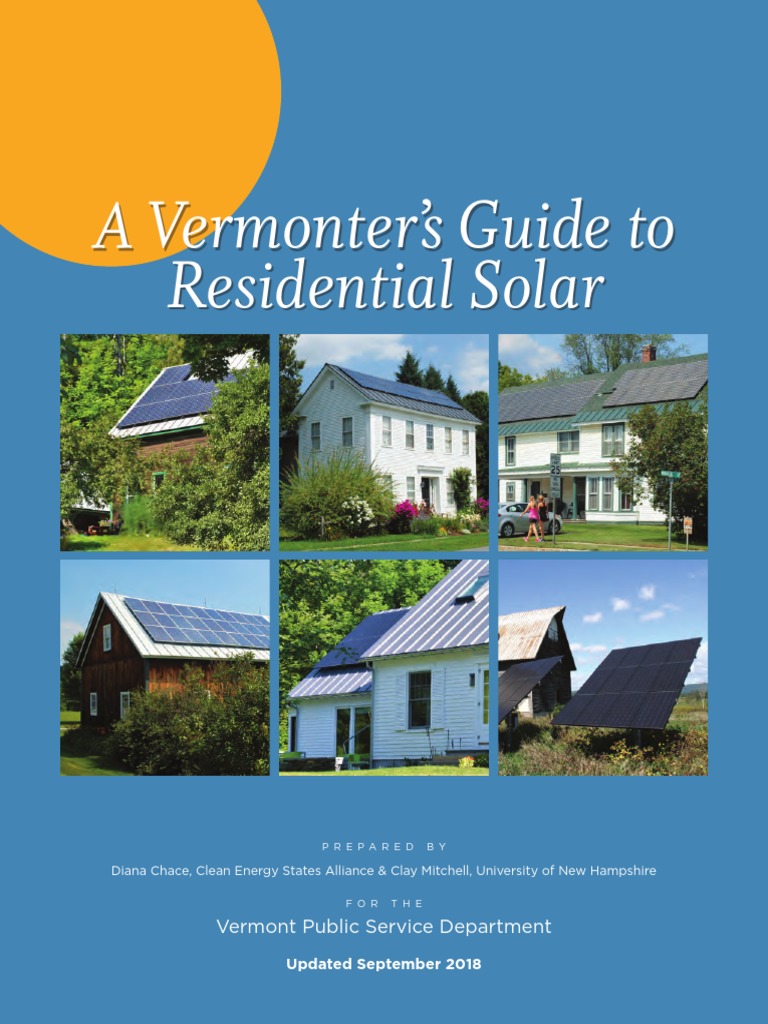 VT Solar Guide | PDF | Photovoltaic System | Solar Power