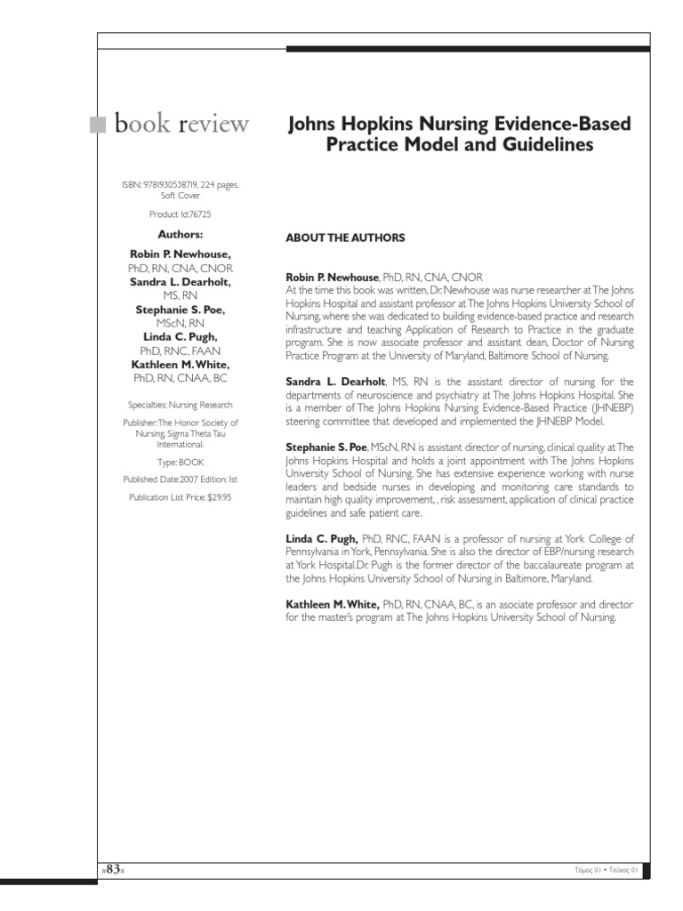 Ook Eview: Johns Hopkins Nursing Evidence-Based Practice Model and ...