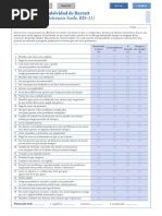 Hoja de Respuestas Barrat BIS-11 | PDF