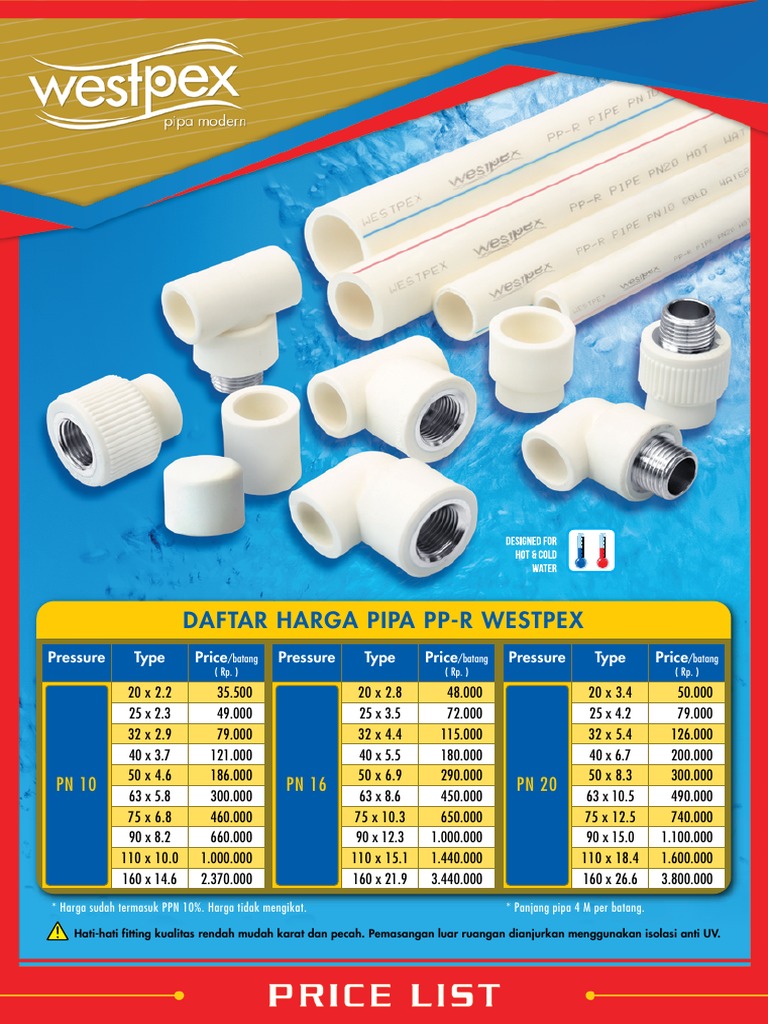 Pricelist Pipa PPR | PDF | Mechanical Engineering