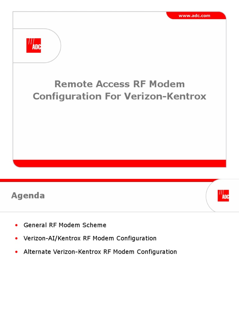 Remote Access RF Modem Config 2.1 | PDF | Modem | Local Area Network