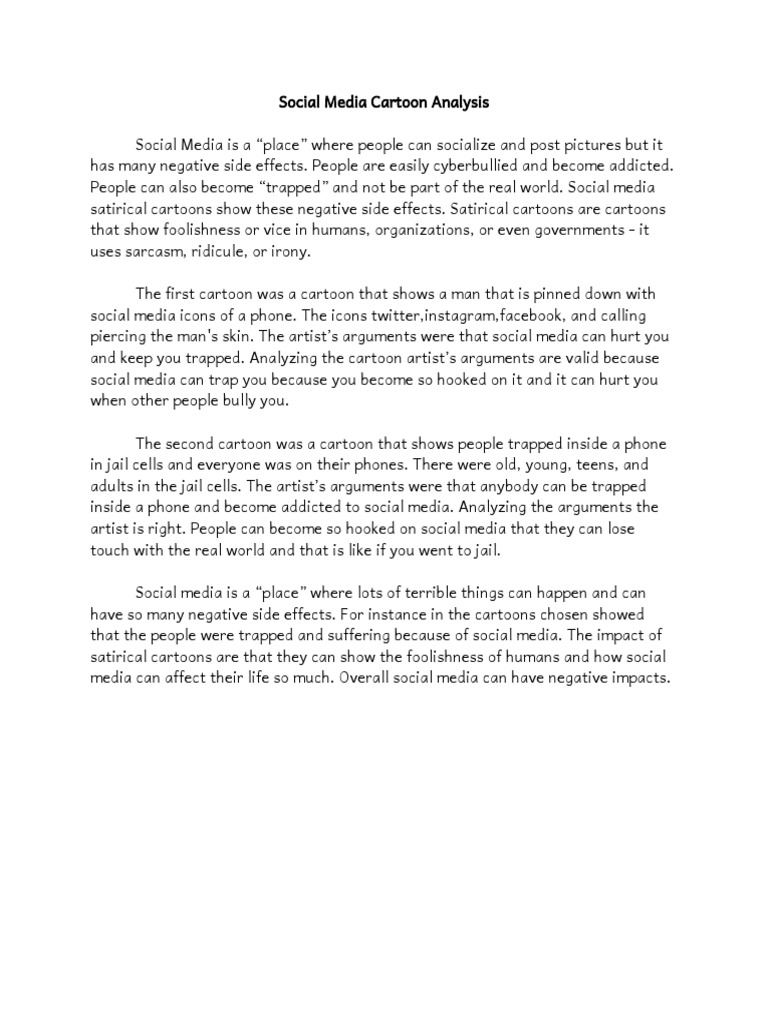 Social Media Cartoon Analysis | PDF | Social Media | Popular Culture ...