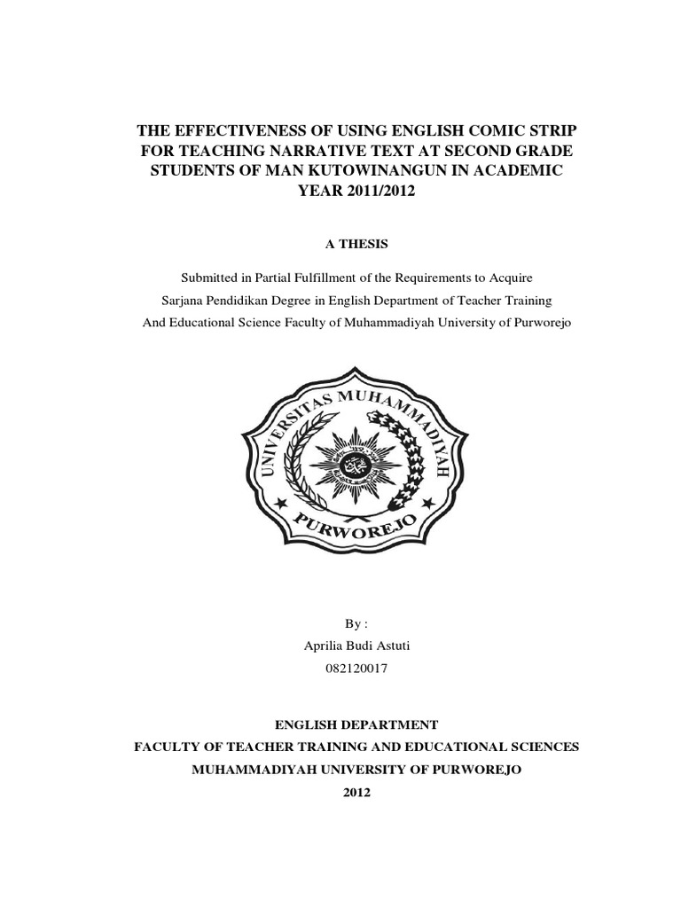 The Effectiveness of Using English Comic Strips for Teaching Narrative ...