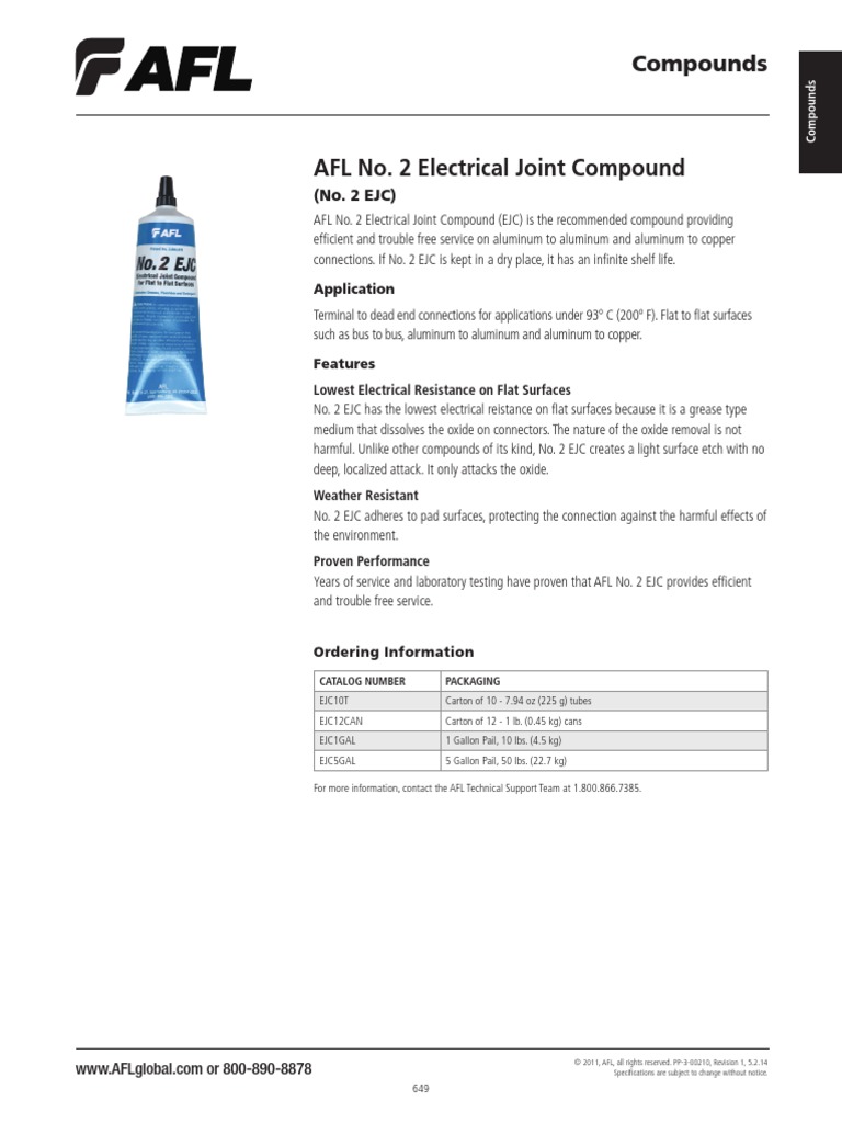 AFL No 2 EJC Compound | PDF | Aluminium | Copper