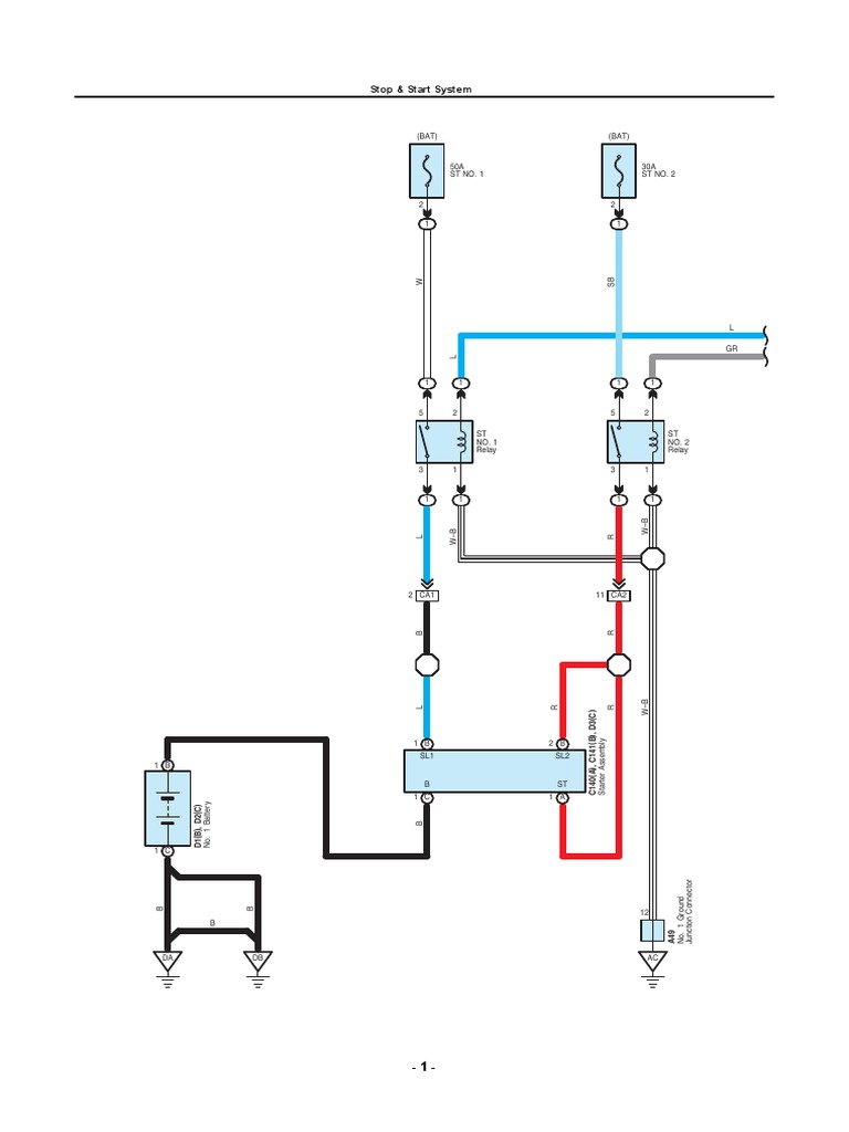 System Circuit Engine - Hybrid System Stop - Start System | PDF ...