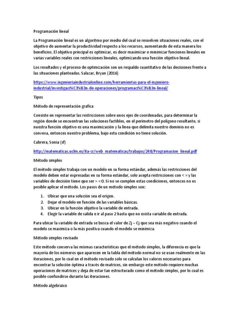 Programación Lineal | PDF | Programación lineal | Inventario