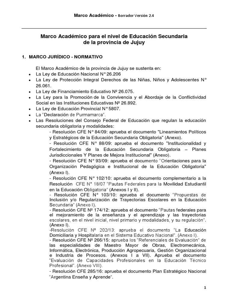 Marco Academico 2.4 Impreso | PDF | Evaluación | Educación Secundaria
