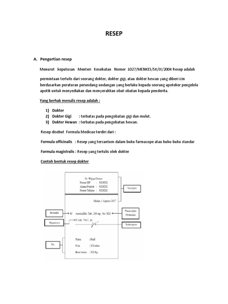 Pengertian Resep | PDF
