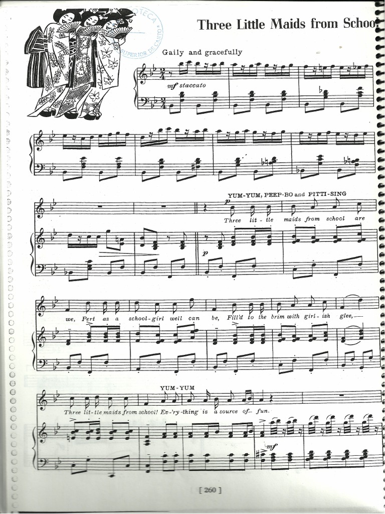 Three Little Maids From School. | PDF
