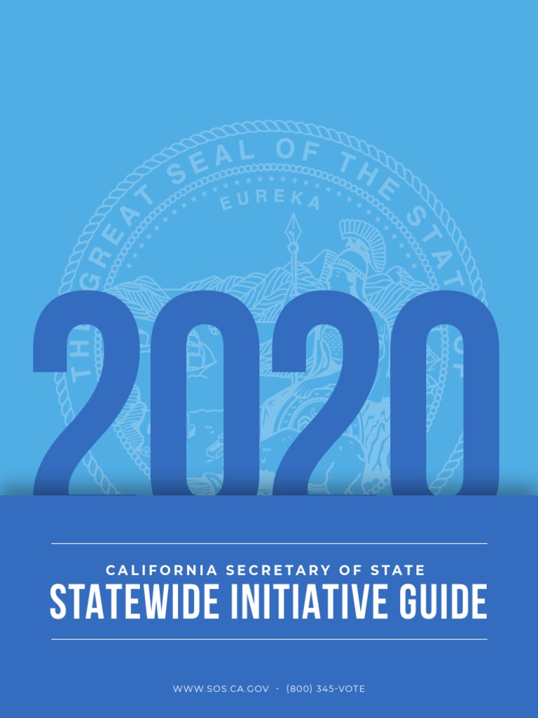 California Secretary of State Statewide Initiative Guide | PDF ...