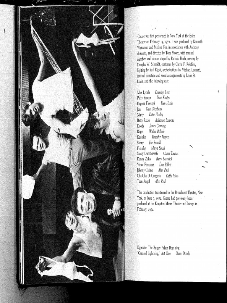 Grease 1971 Libretto PDF | PDF