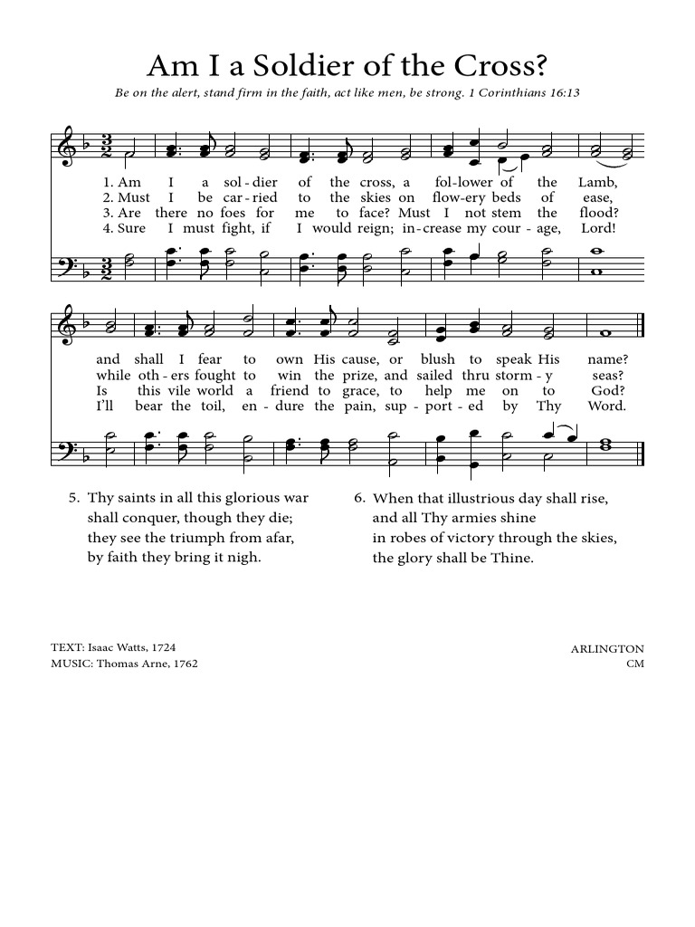 Am I A Soldier of The Cross | PDF