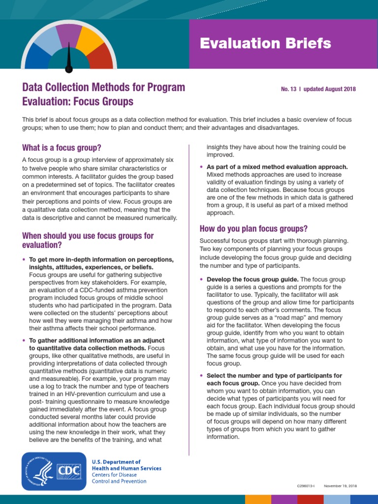 Focus Groups as a Qualitative Data Collection Method for Program ...