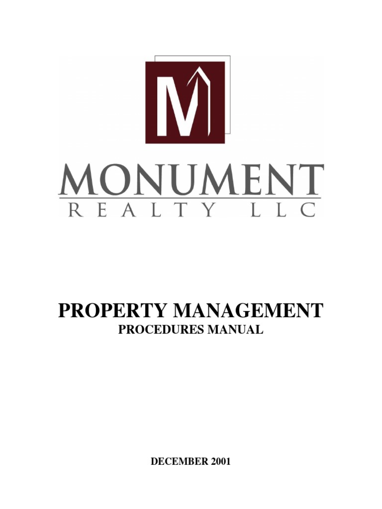 Property Management Procedures Manual | PDF | Liability Insurance ...