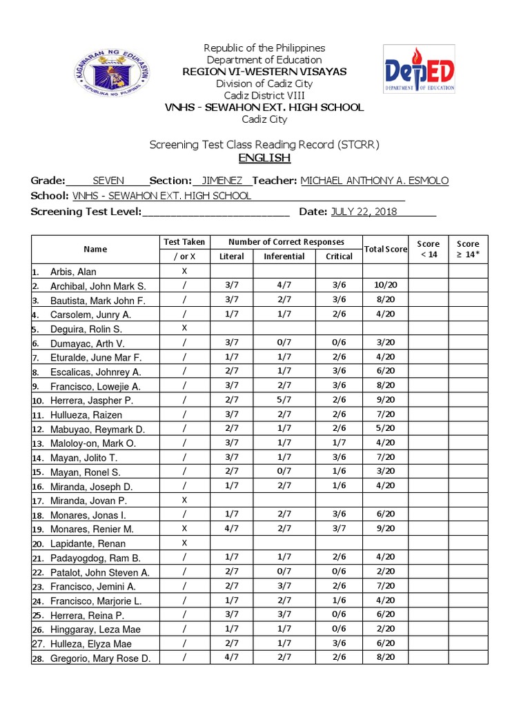 English Group Screening Test | Download Free PDF | Regulation | Public ...