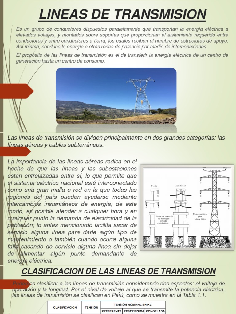 Lineas de Transmision | PDF | Transmisión de energía eléctrica | Línea ...