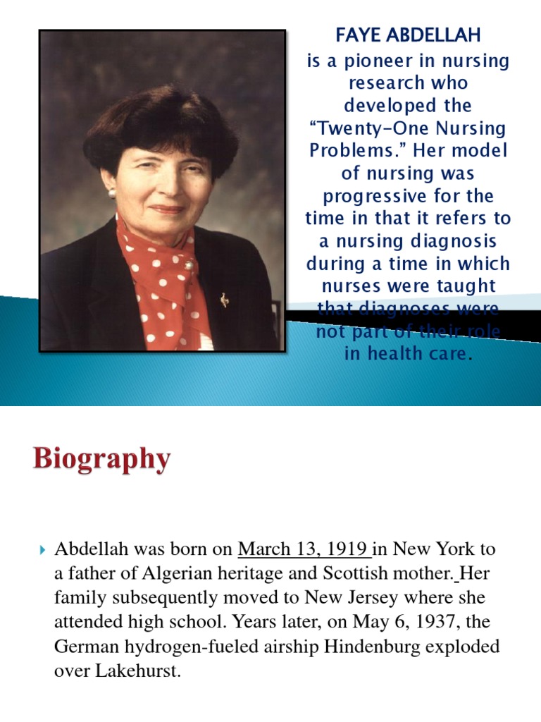 Fay Abdellah Presentation | PDF | Nursing | Health Care