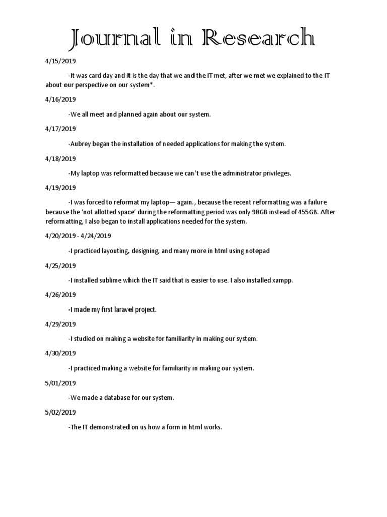 Research Journal | PDF | Databases | Application Software