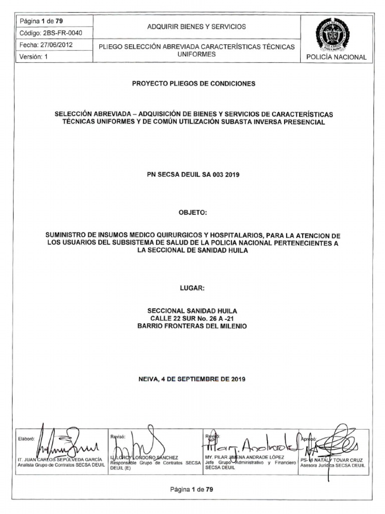 2.proyecto Pliego de Condiciones | PDF